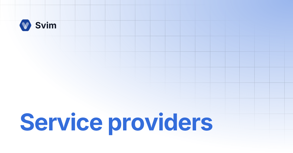 Service providers | Svim
