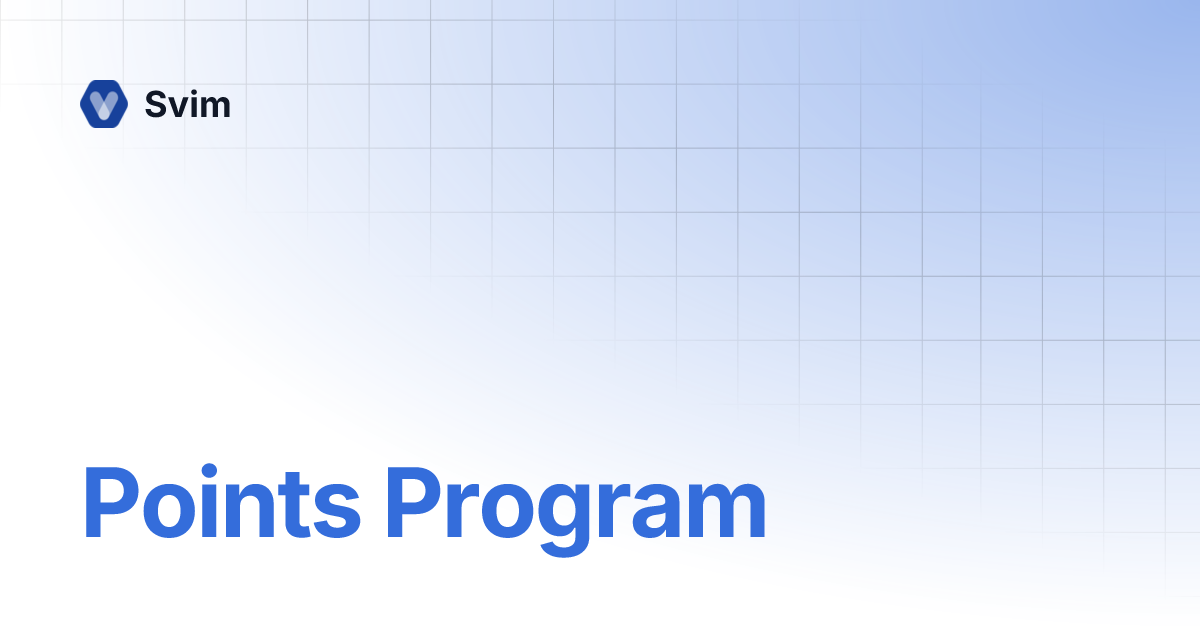 Points Program | Svim